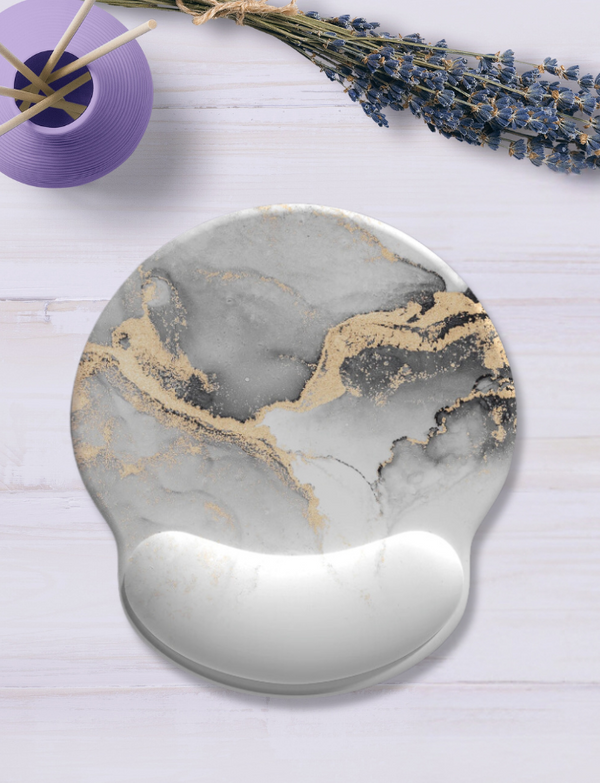 White Marble Mouse Pad with Wrist Rest – Newhaus Decor